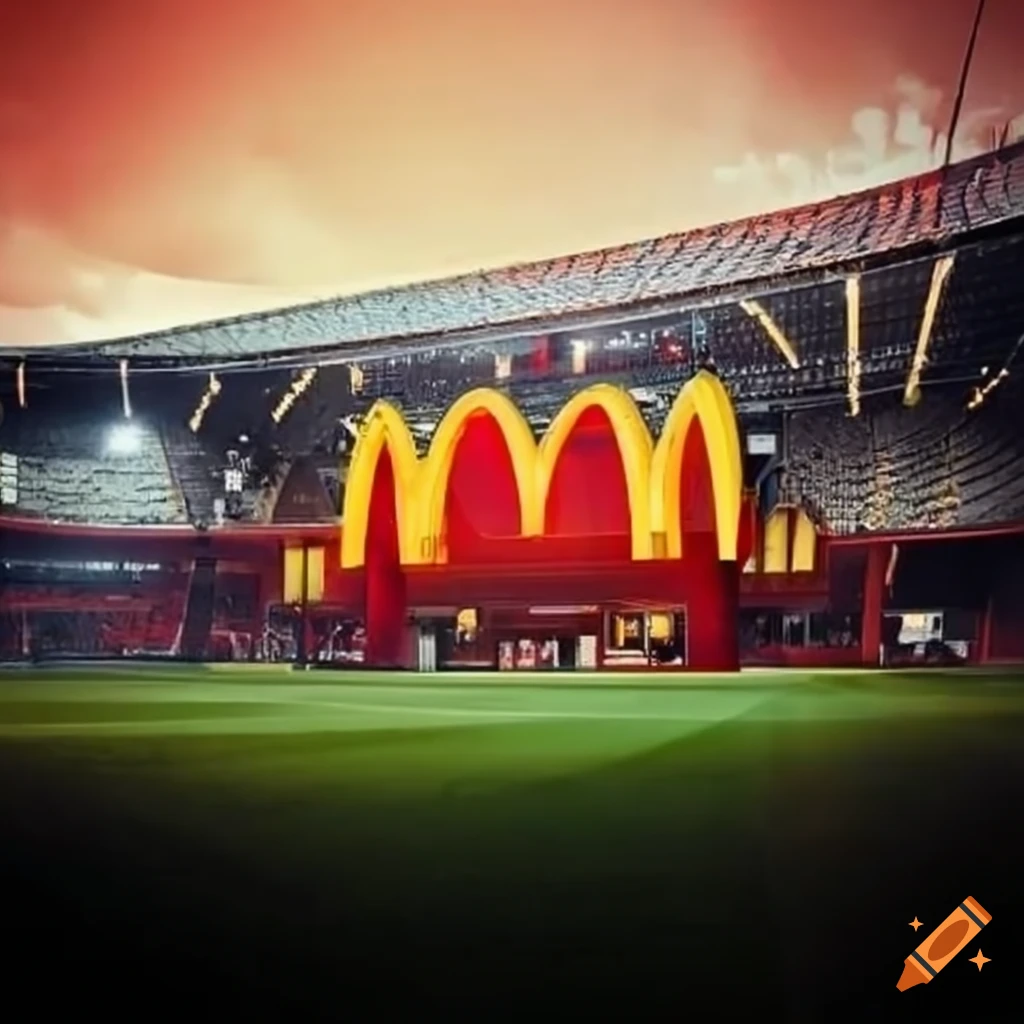 Combination of mcdonald's and the rc lens football stadium on Craiyon