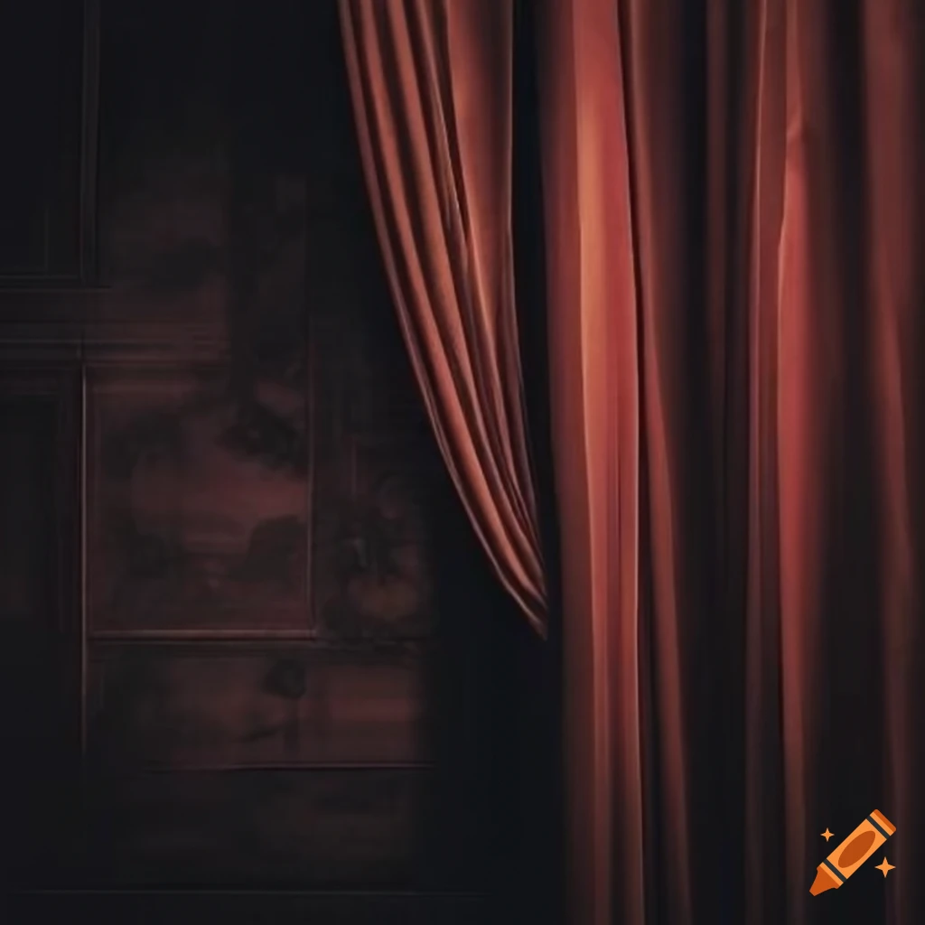 Dark renaissance-themed background curtain on Craiyon
