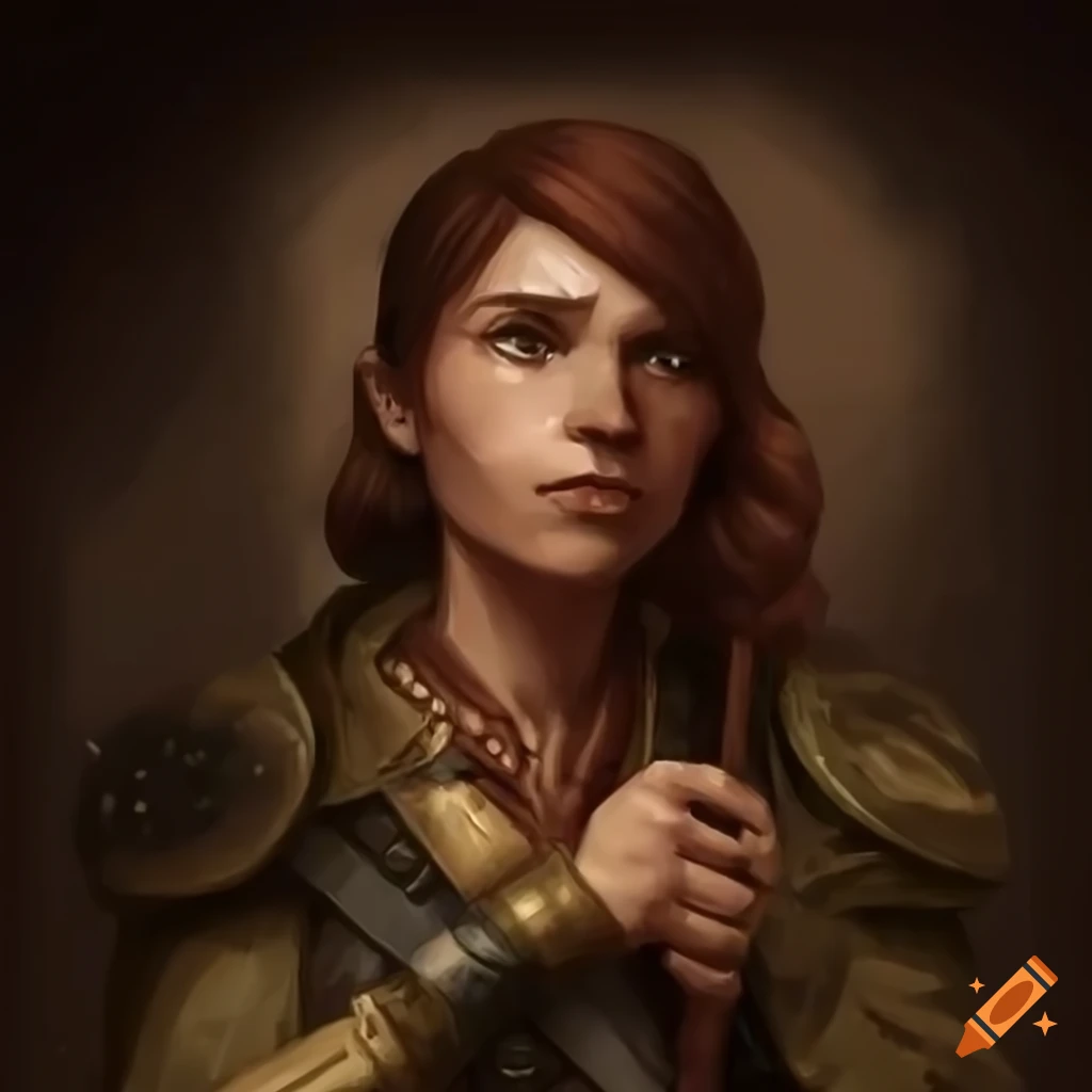 Human explorer in a dnd setting on Craiyon