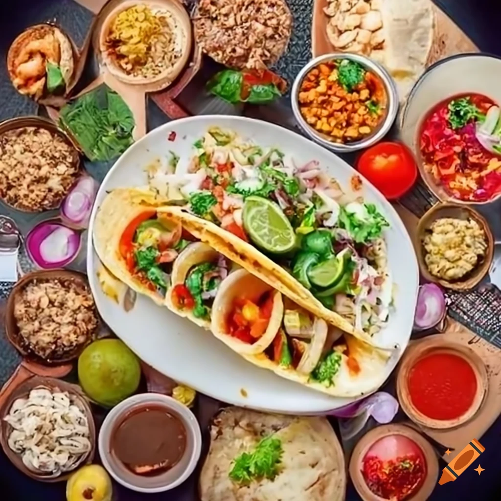 Mexican and chinese fusion cuisine on Craiyon