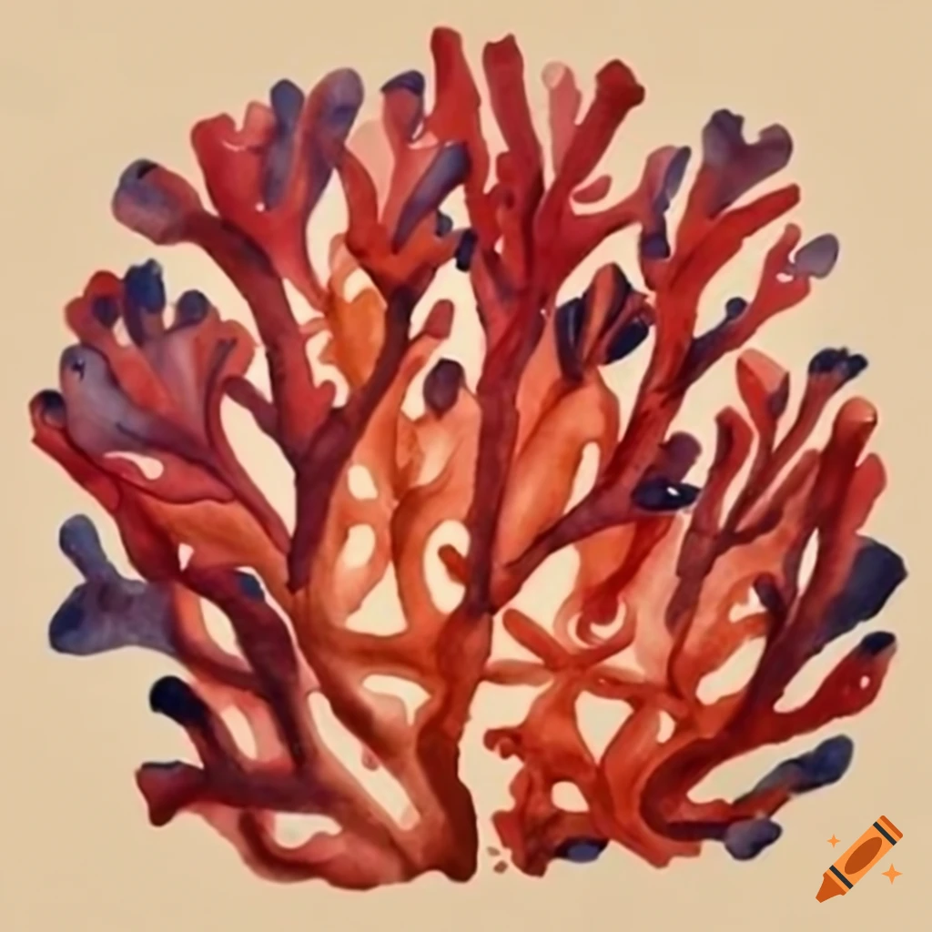 Red coral on Craiyon