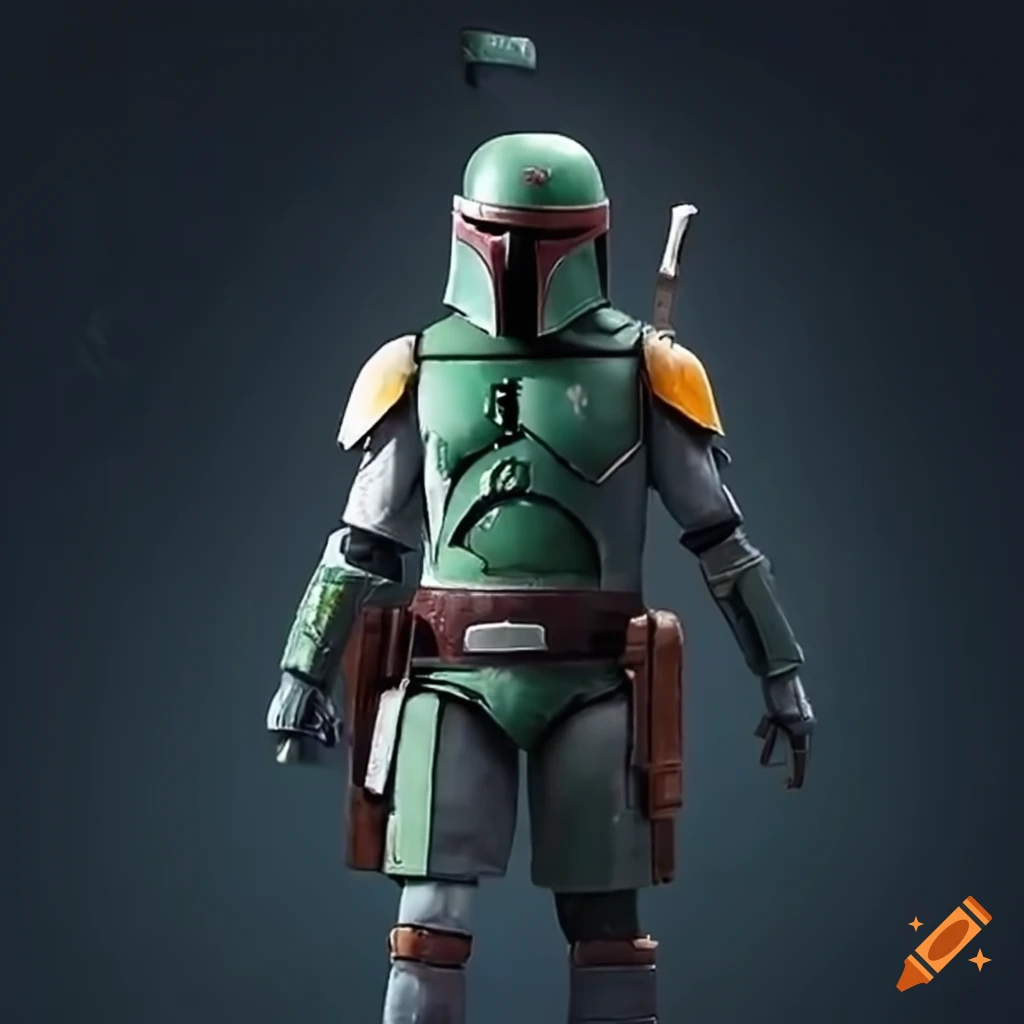 Boba fett flying in space with his jetpack on Craiyon