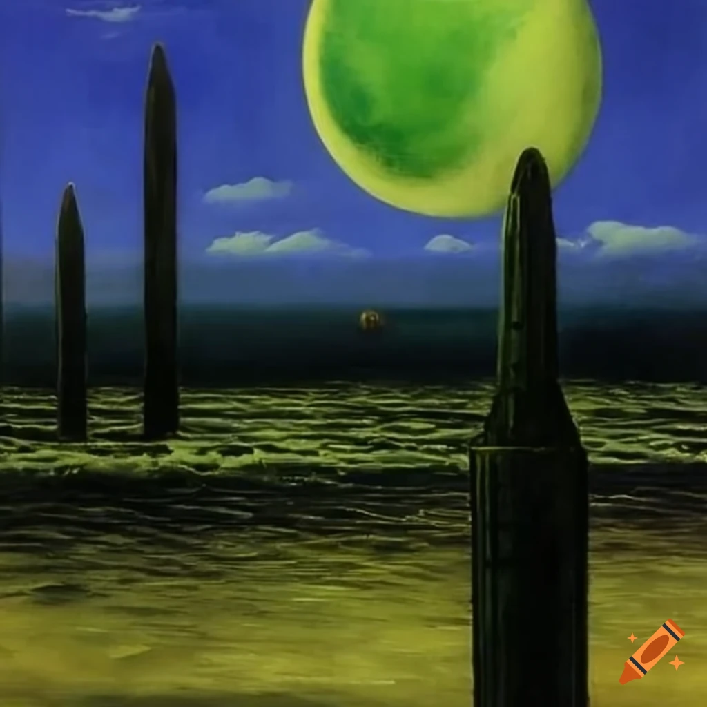 Matrix painting by rene magritte in a surreal style on Craiyon