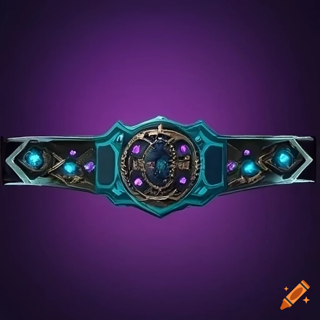 Front view of a noble magic belt on Craiyon