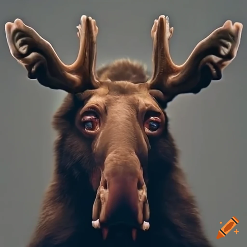 Moose shedding tears on Craiyon