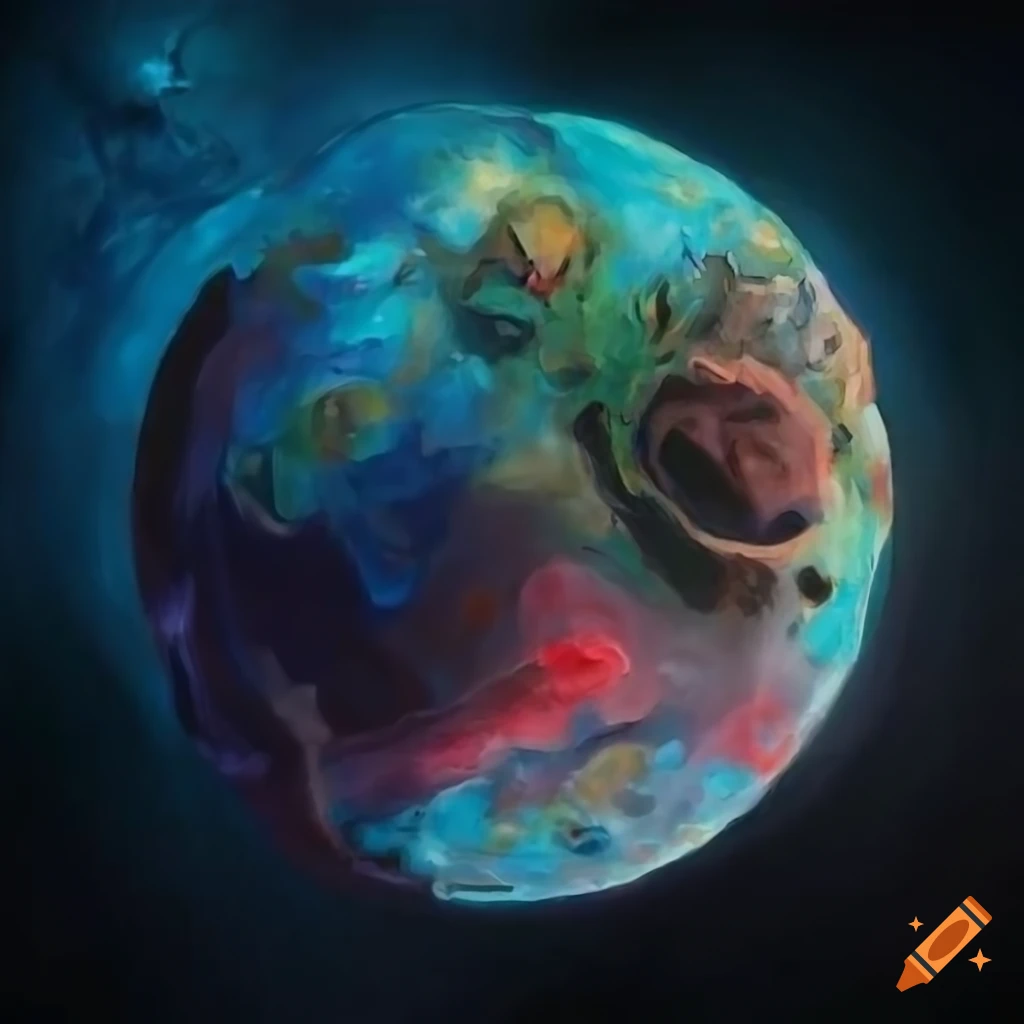 Parallel world exoplanet drawing on Craiyon