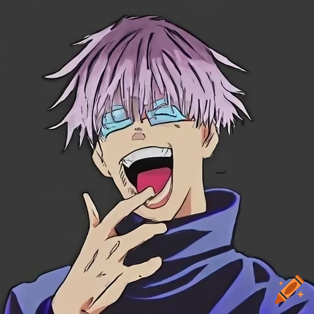 Two anime characters laughing on Craiyon