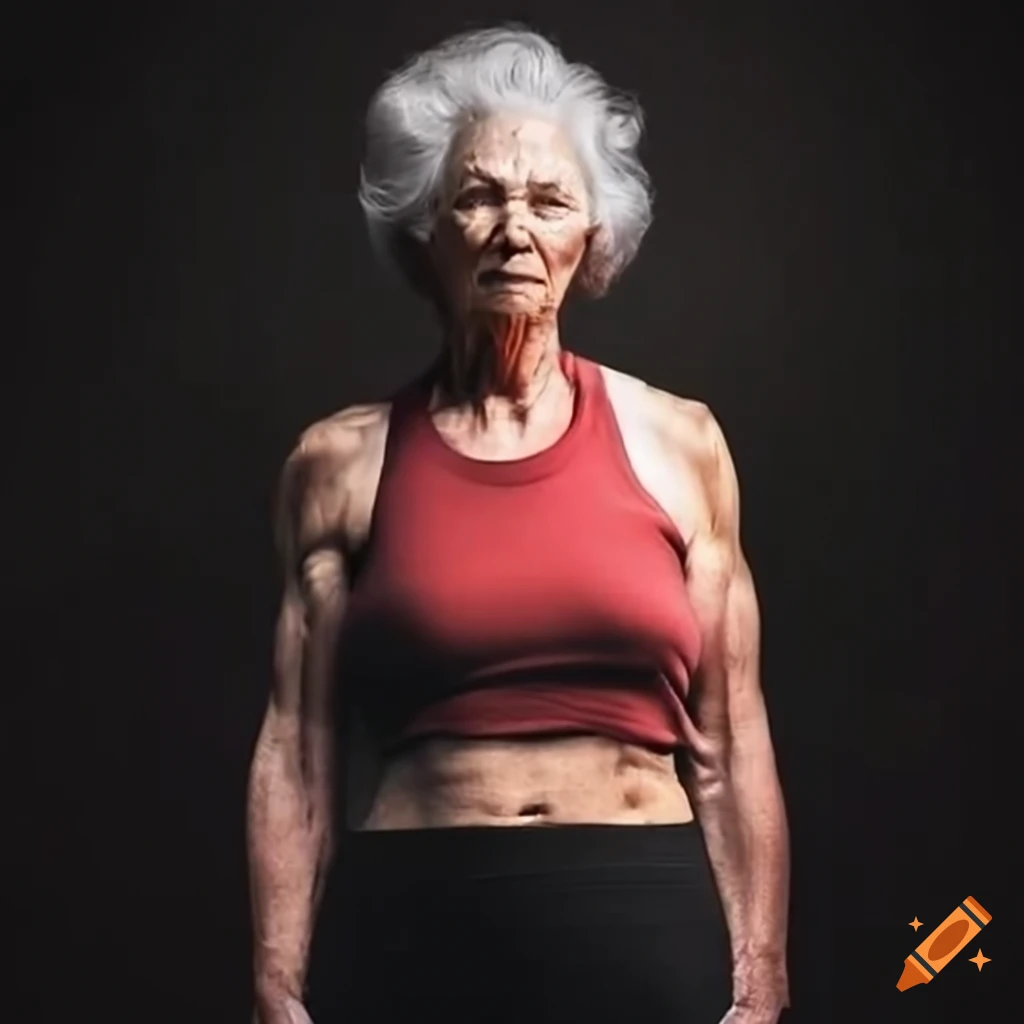 Athletic 70 year old woman with a fit body on Craiyon