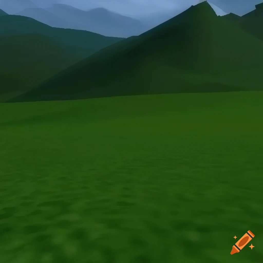 Super mario 64 landscape screenshot on Craiyon