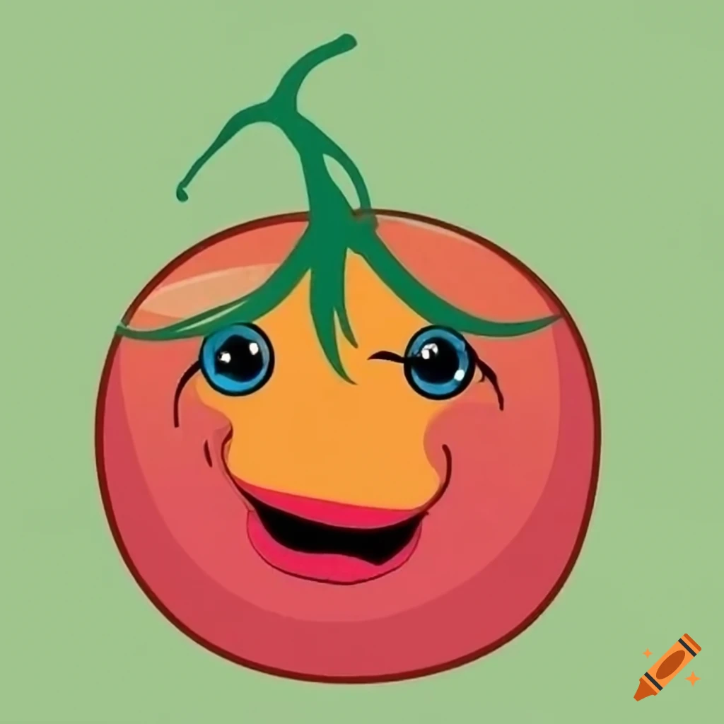 Tomato smiley face on Craiyon