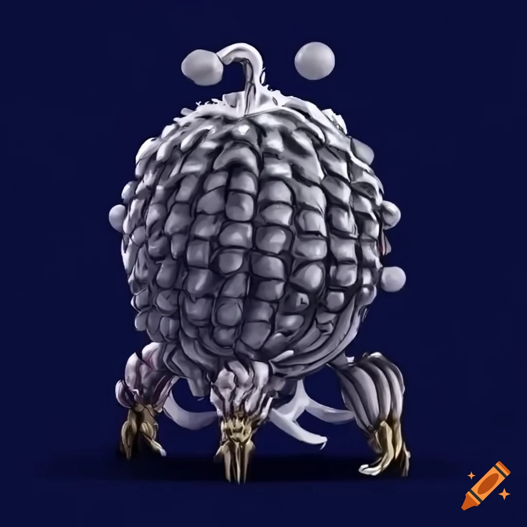 Devil fruit with grey and black scales pattern on Craiyon