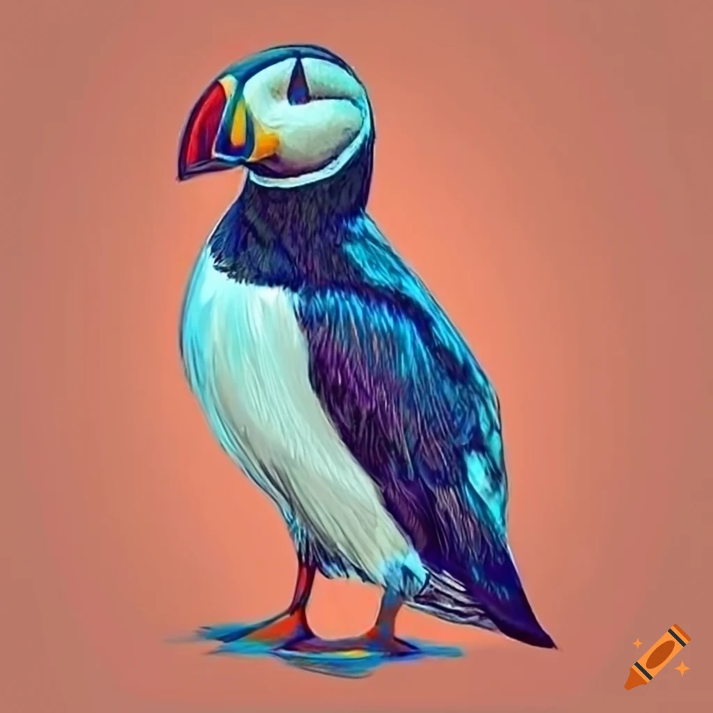 Demon puffin hybrid on Craiyon