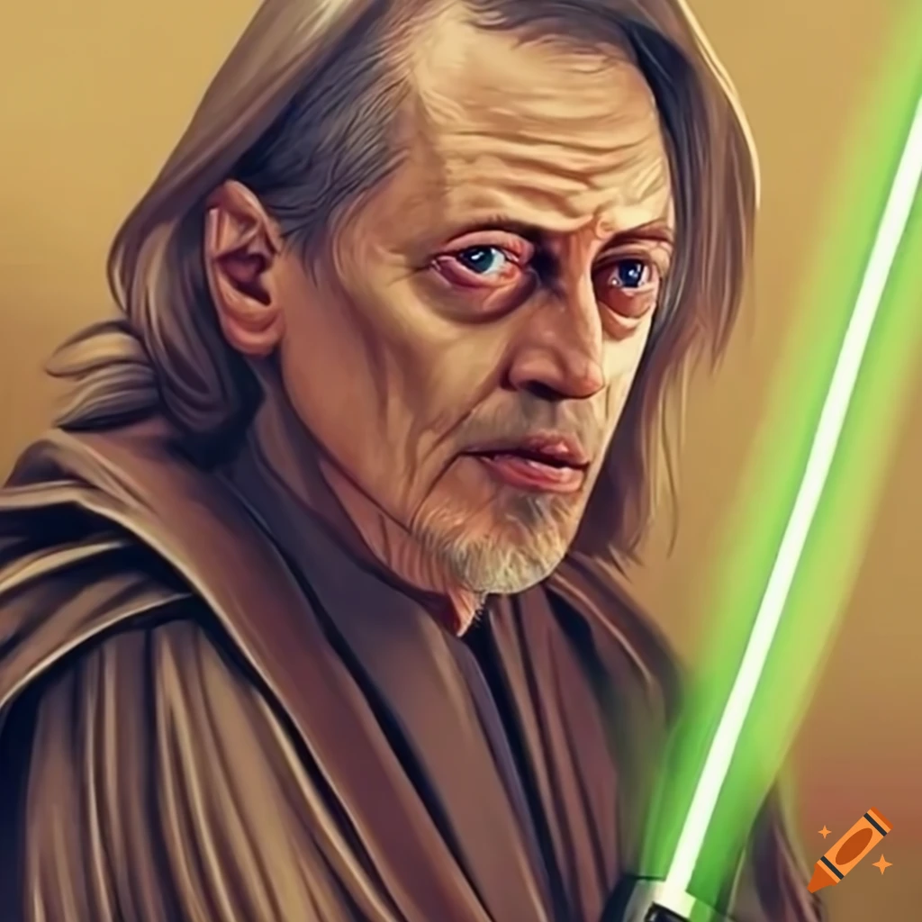 Steve buscemi as a jedi master on Craiyon
