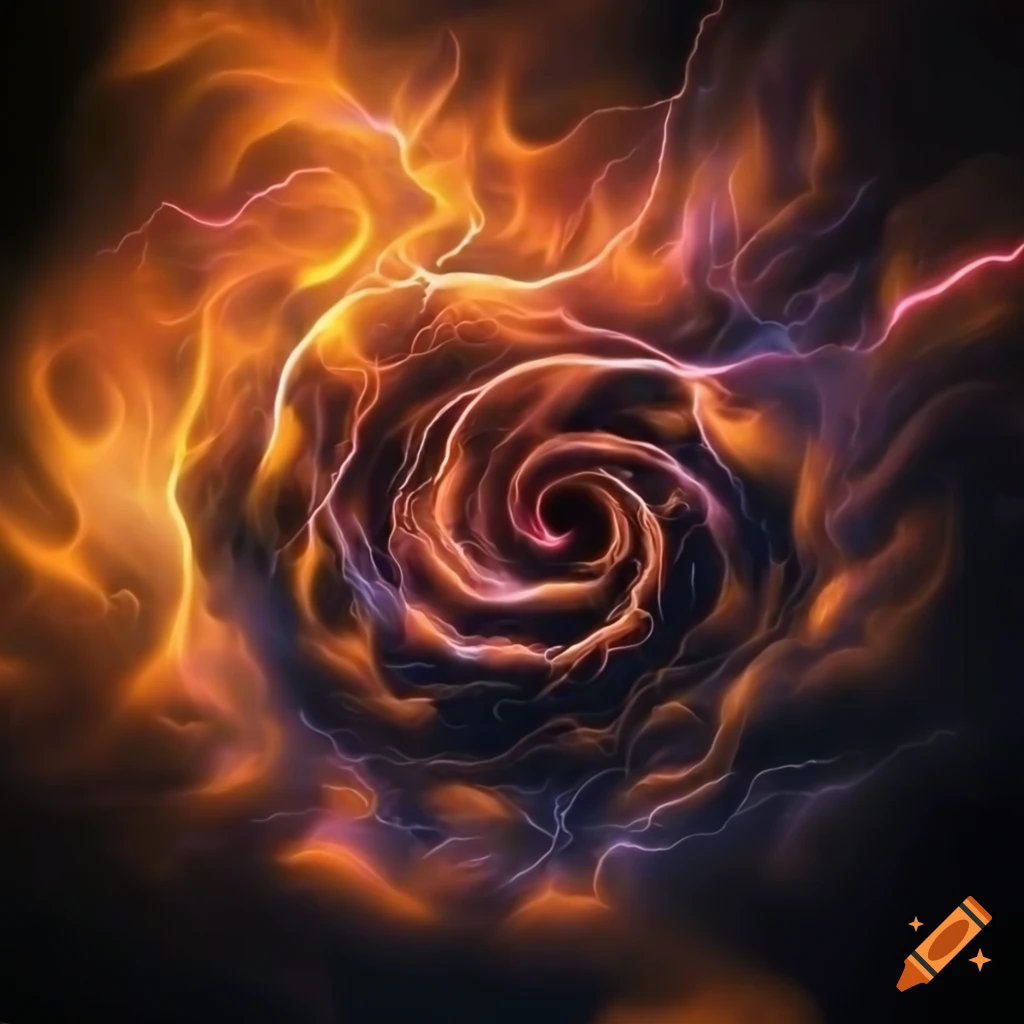 High definition image of spectacular maple lighting on black background ...