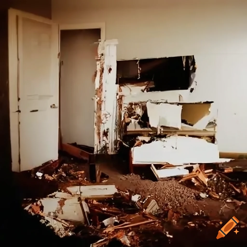 Apartment bedroom being torn apart by tornado caught on security camera ...