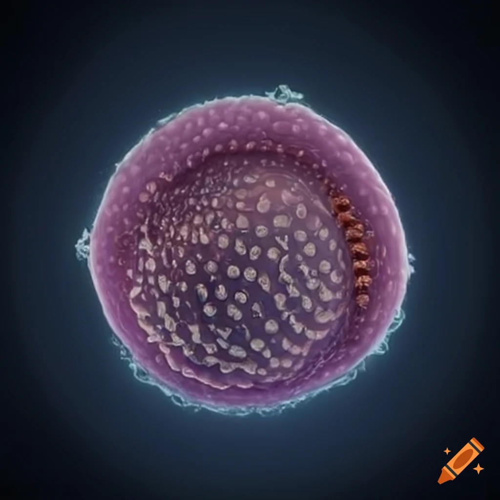 Microscopic view of the beginning of human life on Craiyon