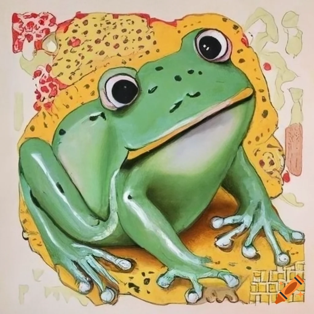 Smiling frog by japanese artist matsumoto hoji on Craiyon