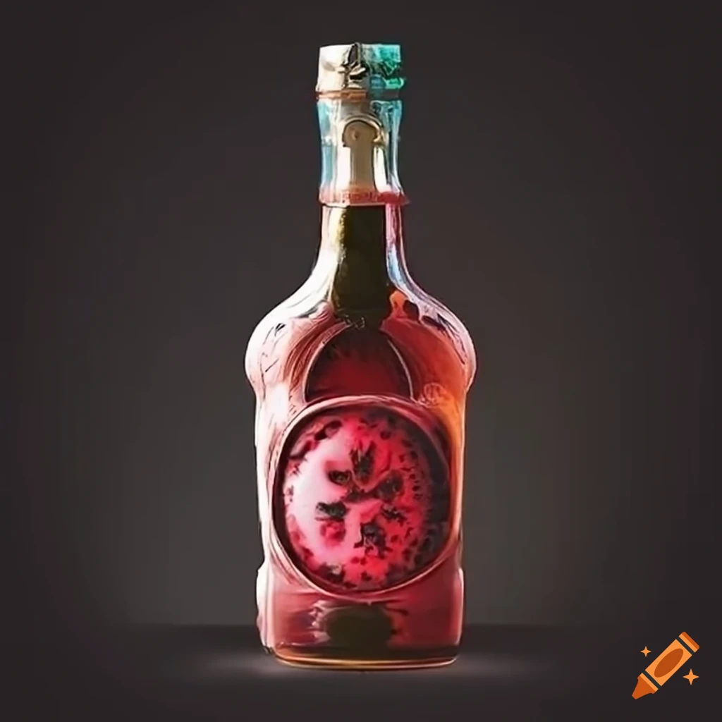 Mysterious potion in a glass vial on Craiyon