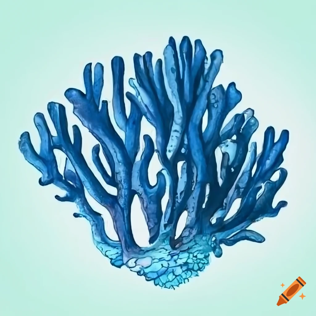 Blue coral on Craiyon