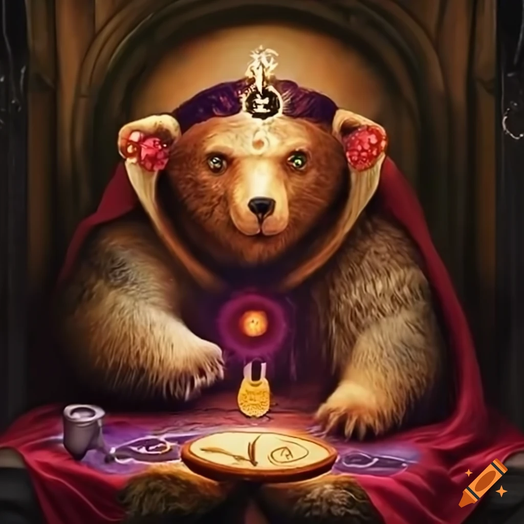 Oracle bear fortune teller on Craiyon