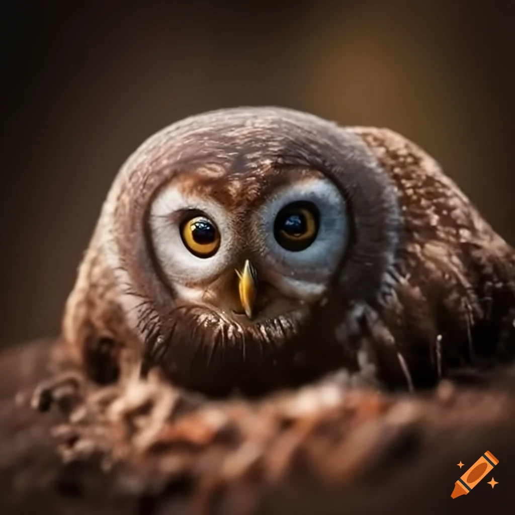 Mole with owl eyes on Craiyon