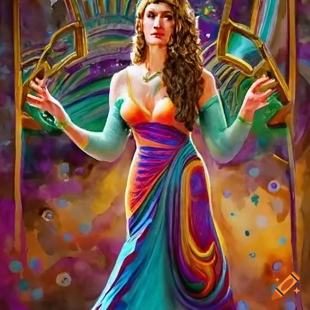 Elyria of veridaegis in swirling gown commands attention in captivating ...