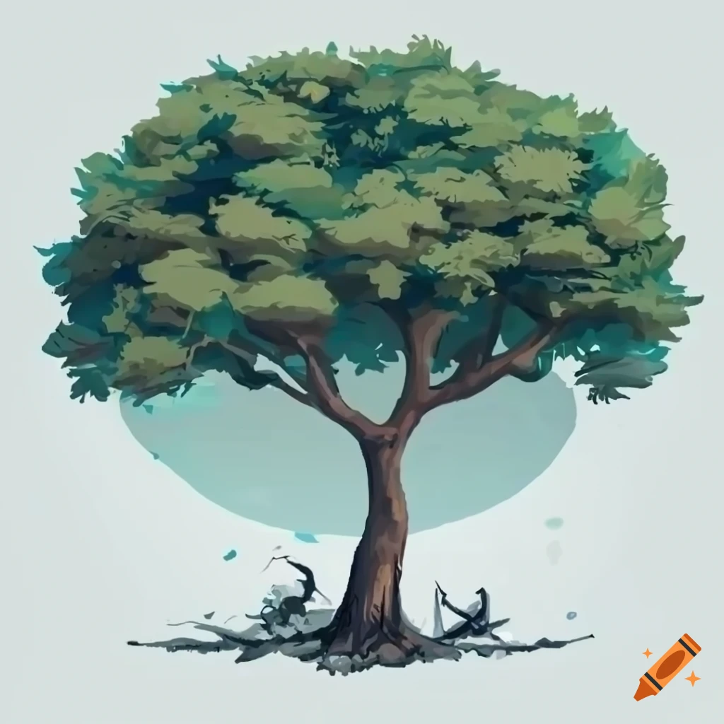 Soft style tree branch art for 2d video game on Craiyon