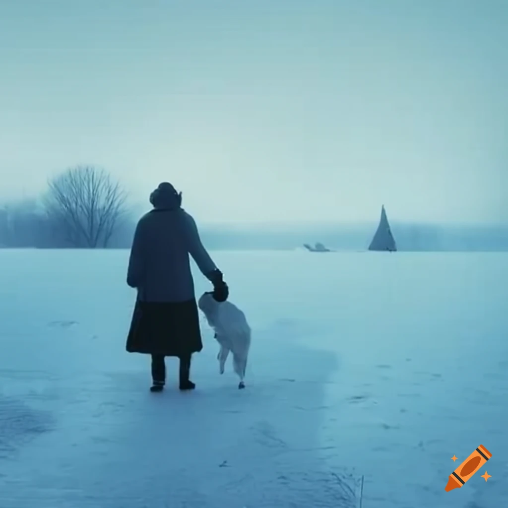 White landscape with an unspecified subject on Craiyon