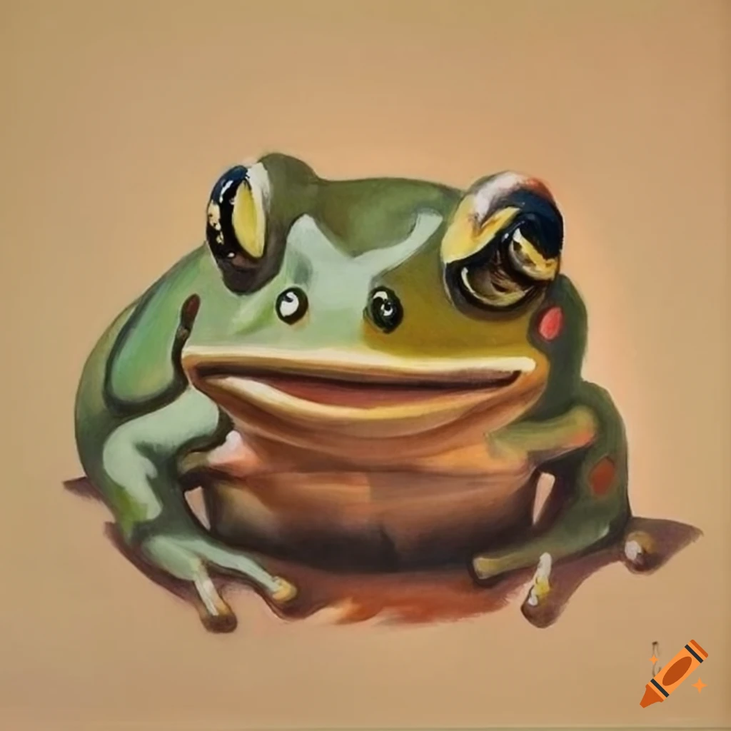 Smiling toad by Matsumoto Hoji, 20th century Japanese artist on Craiyon