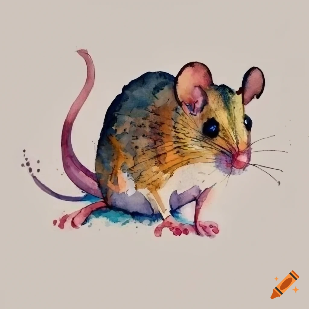 Northern grasshopper mouse in watercolor on Craiyon