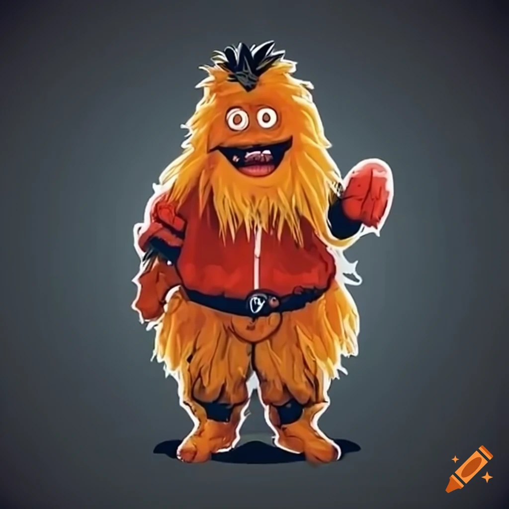 Gritty mascot holding kidneys on Craiyon