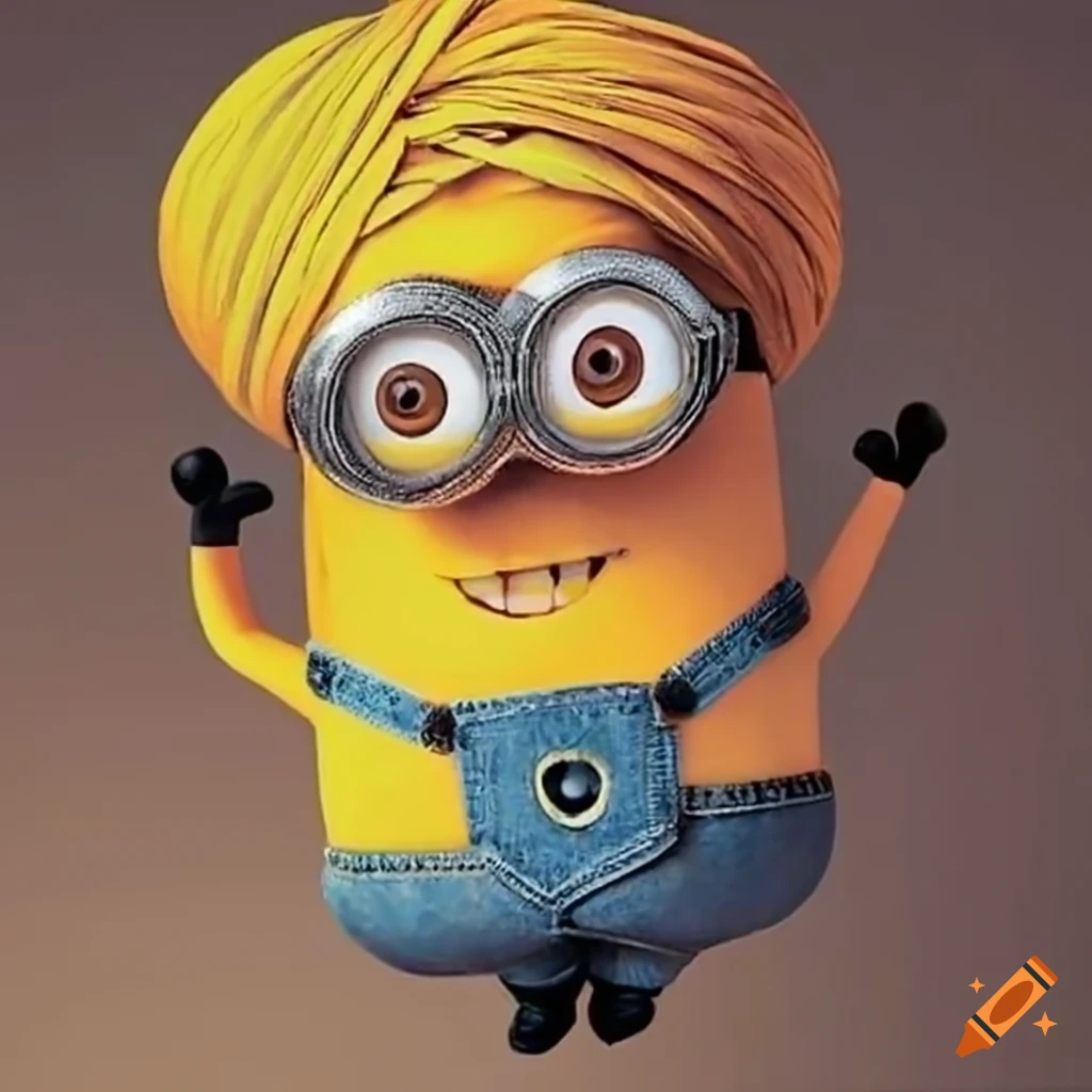 Indian minion wearing a turban dancing on Craiyon