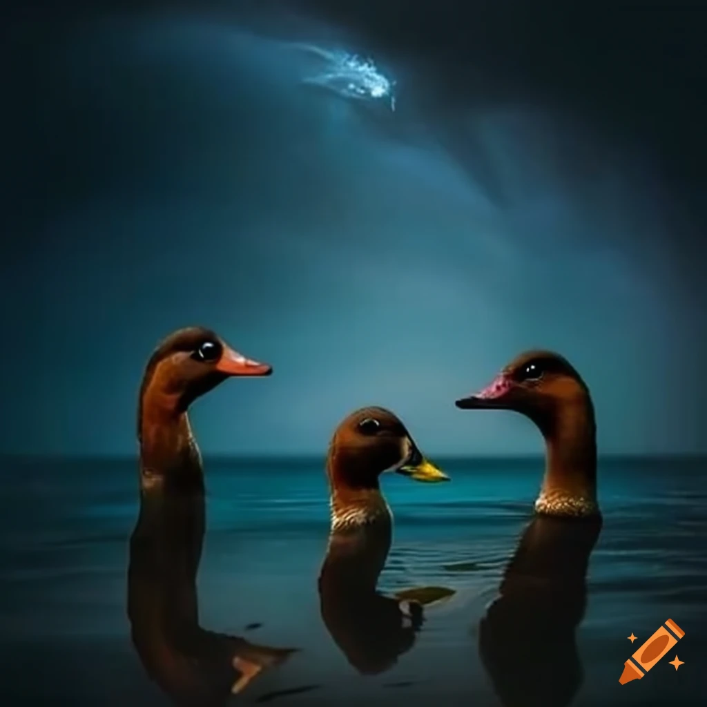 Flying ducks heading to haumea on Craiyon