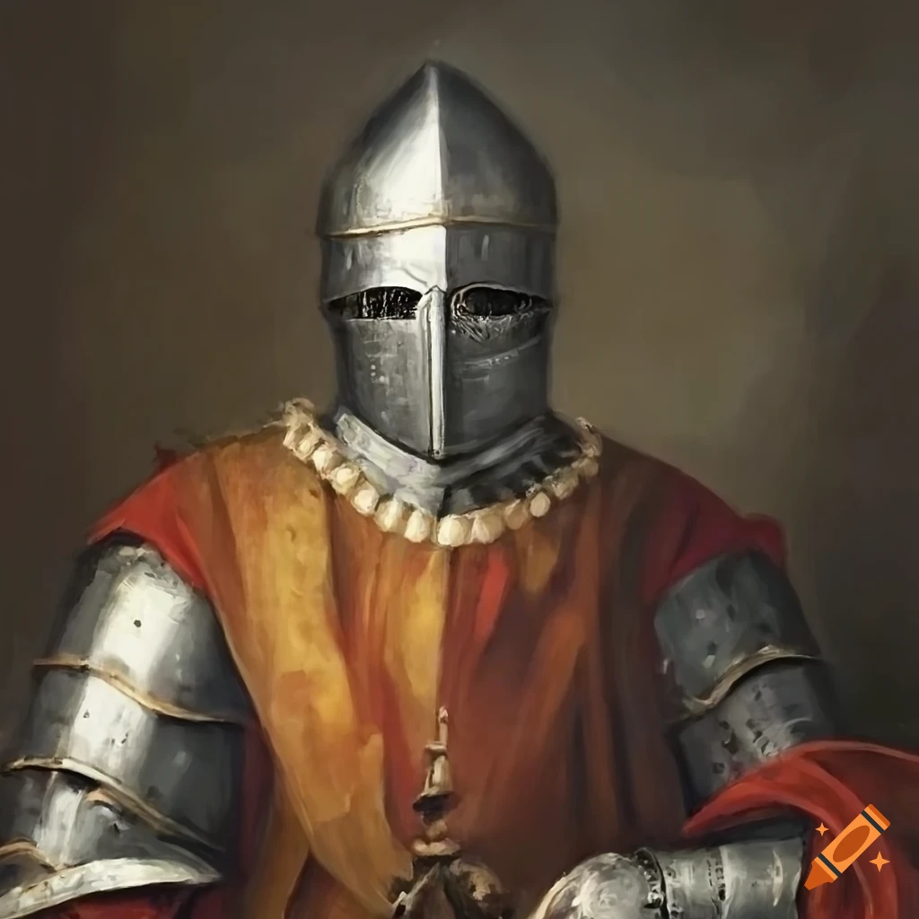 Renaissance style painting of a knight on Craiyon