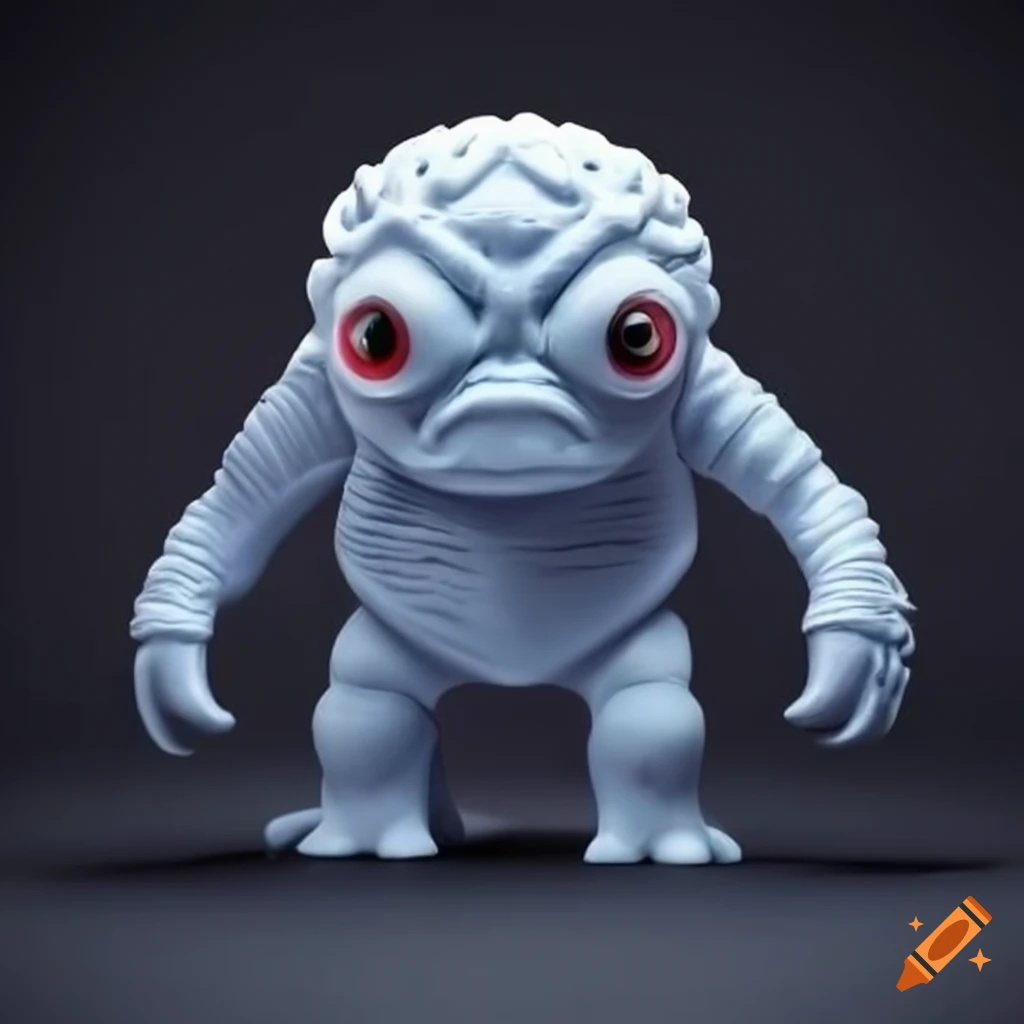 Blank designer toy monster on Craiyon