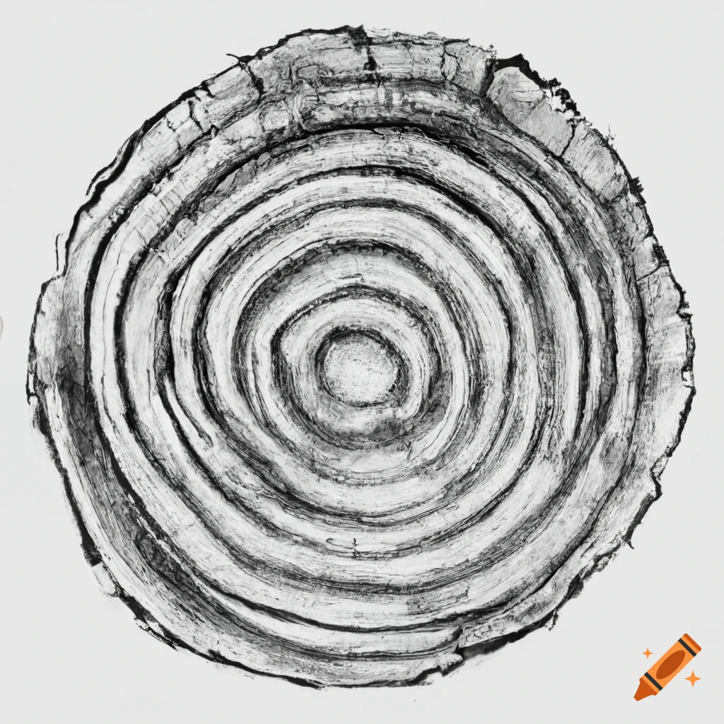 Top-down view of a red wood log on Craiyon