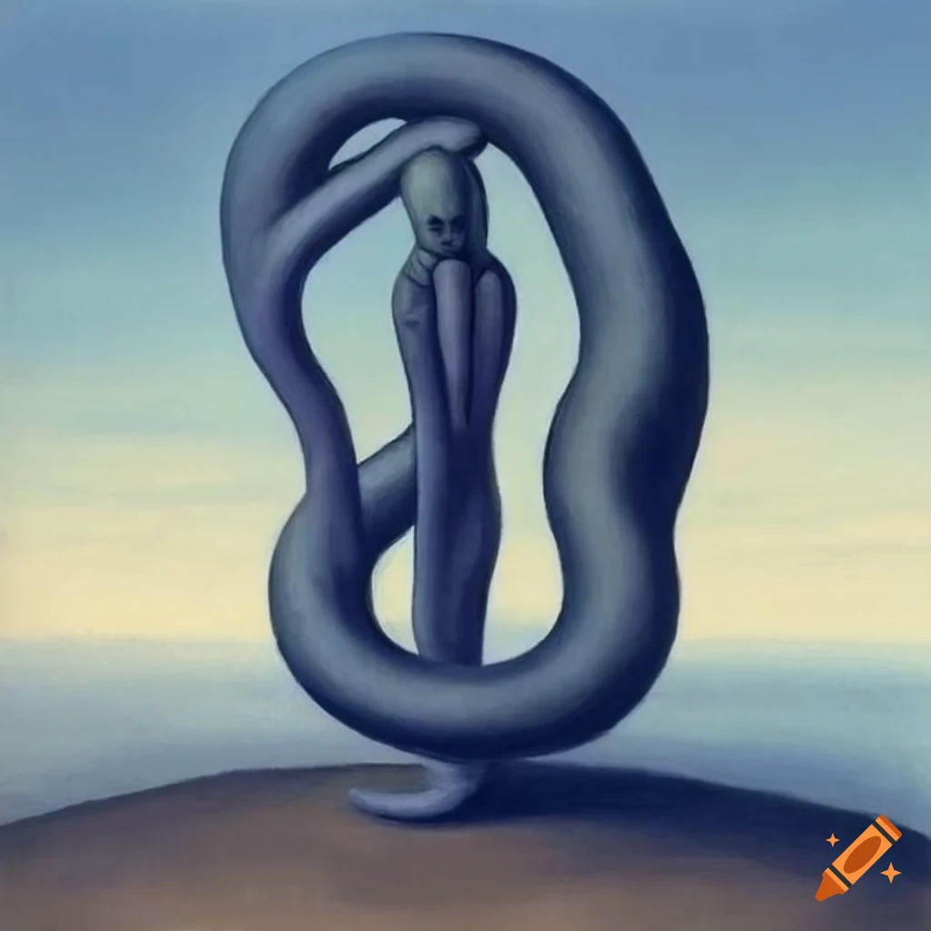 Tree with twisting branches by rene magritte on Craiyon