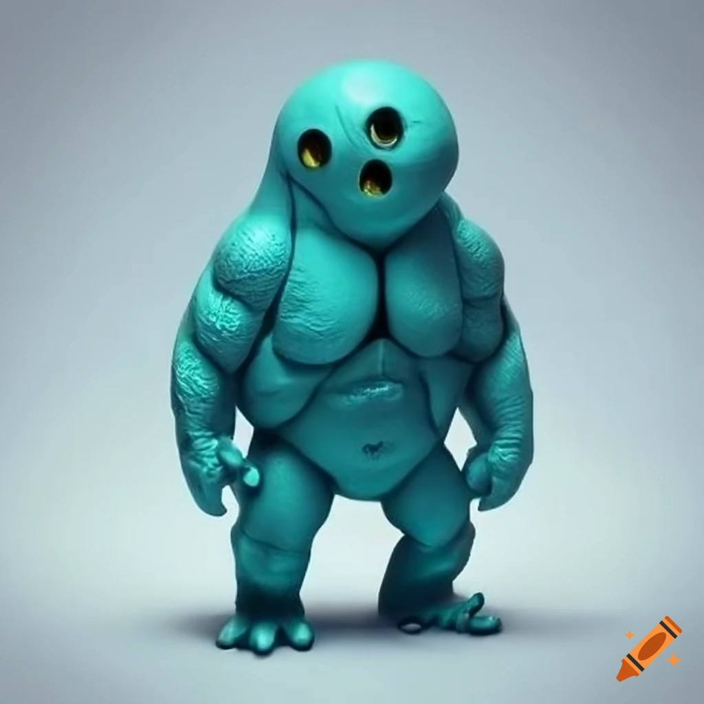 Designer toy monster blank on Craiyon