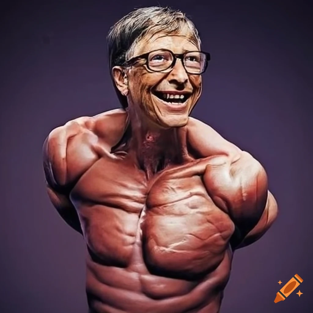 Muscular bill gates on Craiyon