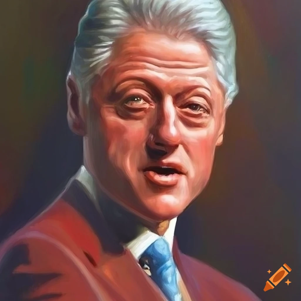 Portrait of bill clinton in 17th century style oil painting on Craiyon