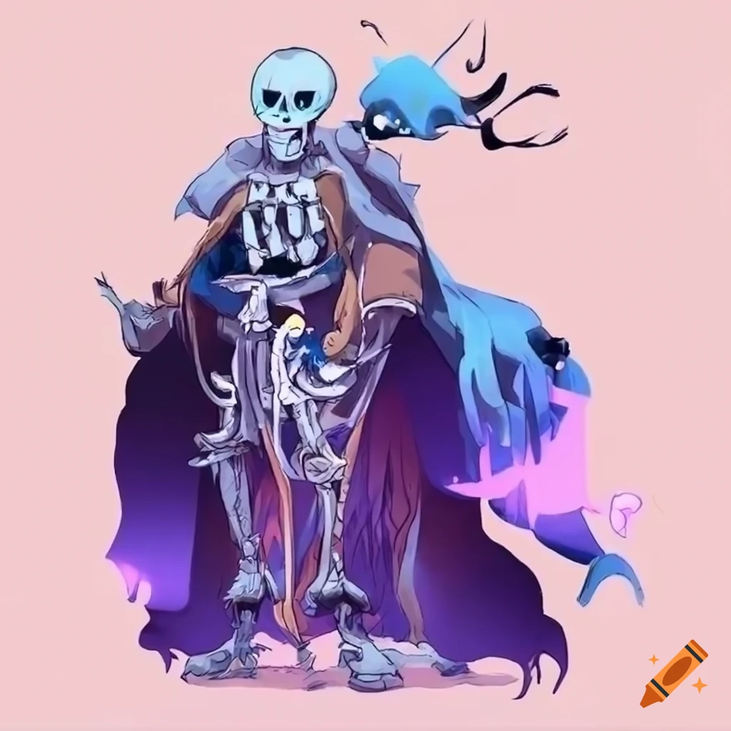 Detailed character design sheet of Undertale original skeleton ...