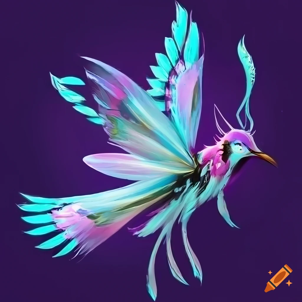 Regal white dove moth superb bird hybrid with horn-like antlers in ...