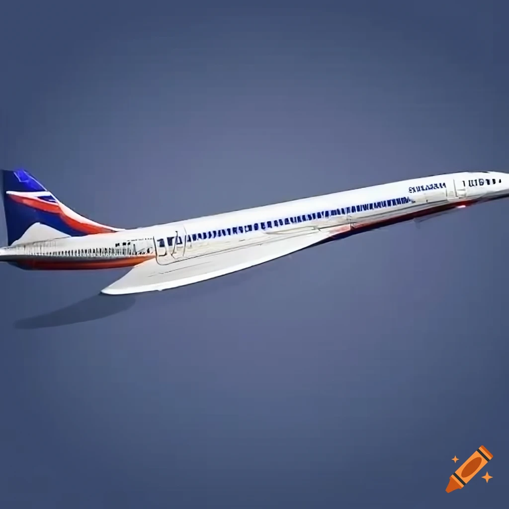 Concorde with aeroflot livery on Craiyon