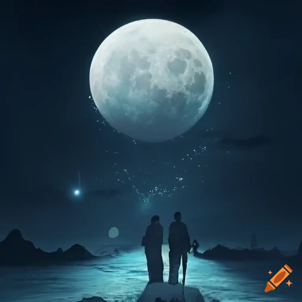 Text: 'll forget the moon! With all that time there on Craiyon