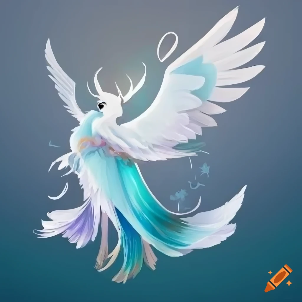 Fantastical regal white dove moth superb bird hybrid with olive branch ...