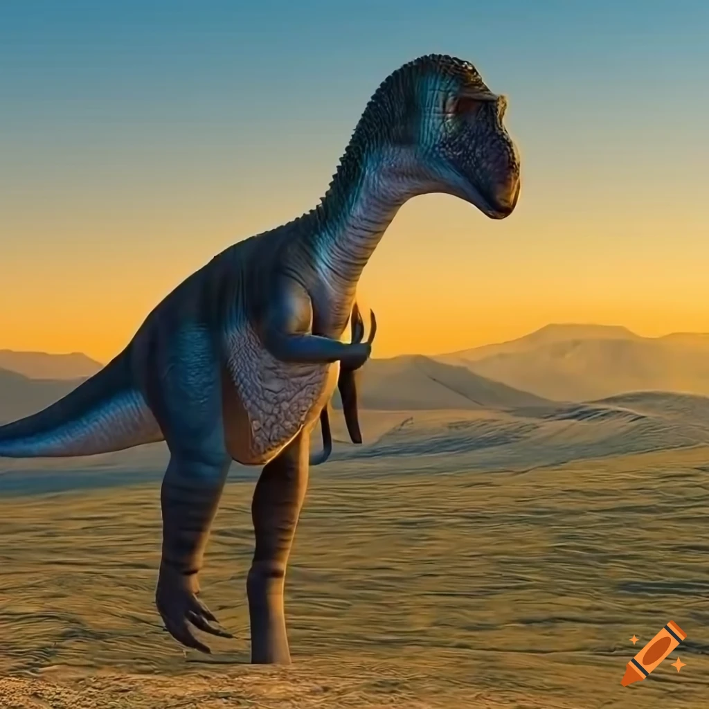 Hefty hadrosaurus dinosaur with intricate lizard-like color pattern in ...