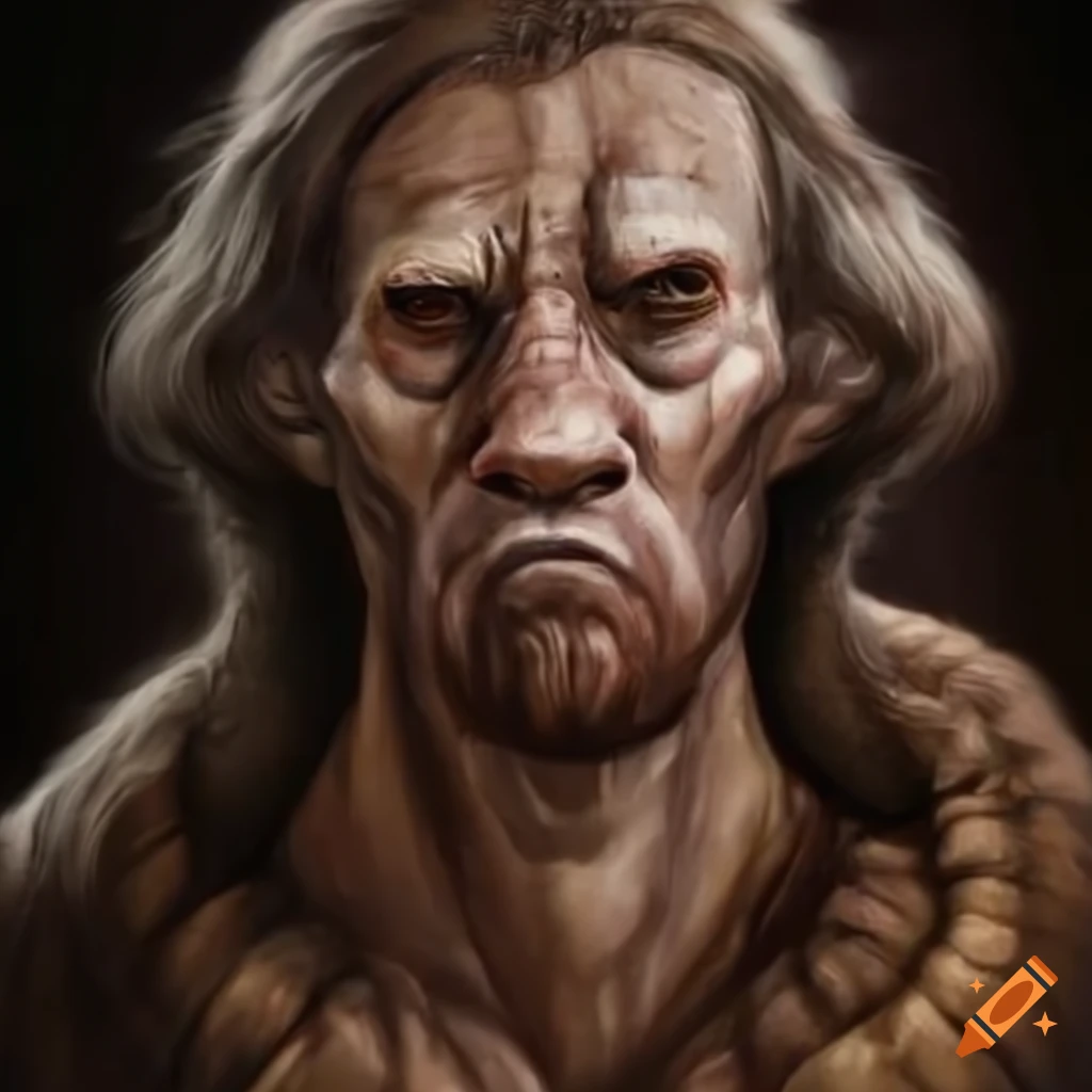 Goliath portrait on Craiyon