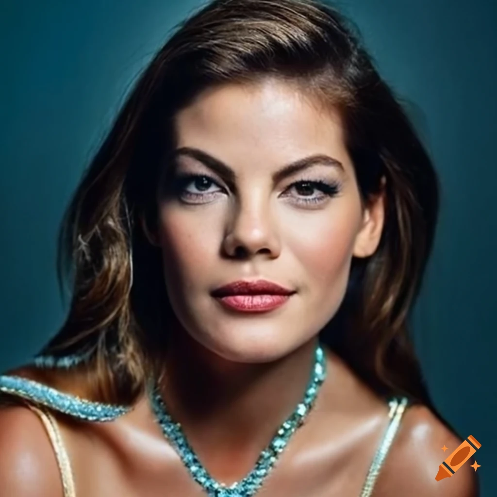 Close-up of a stunning beauty with amplified contrast on skin and hair ...