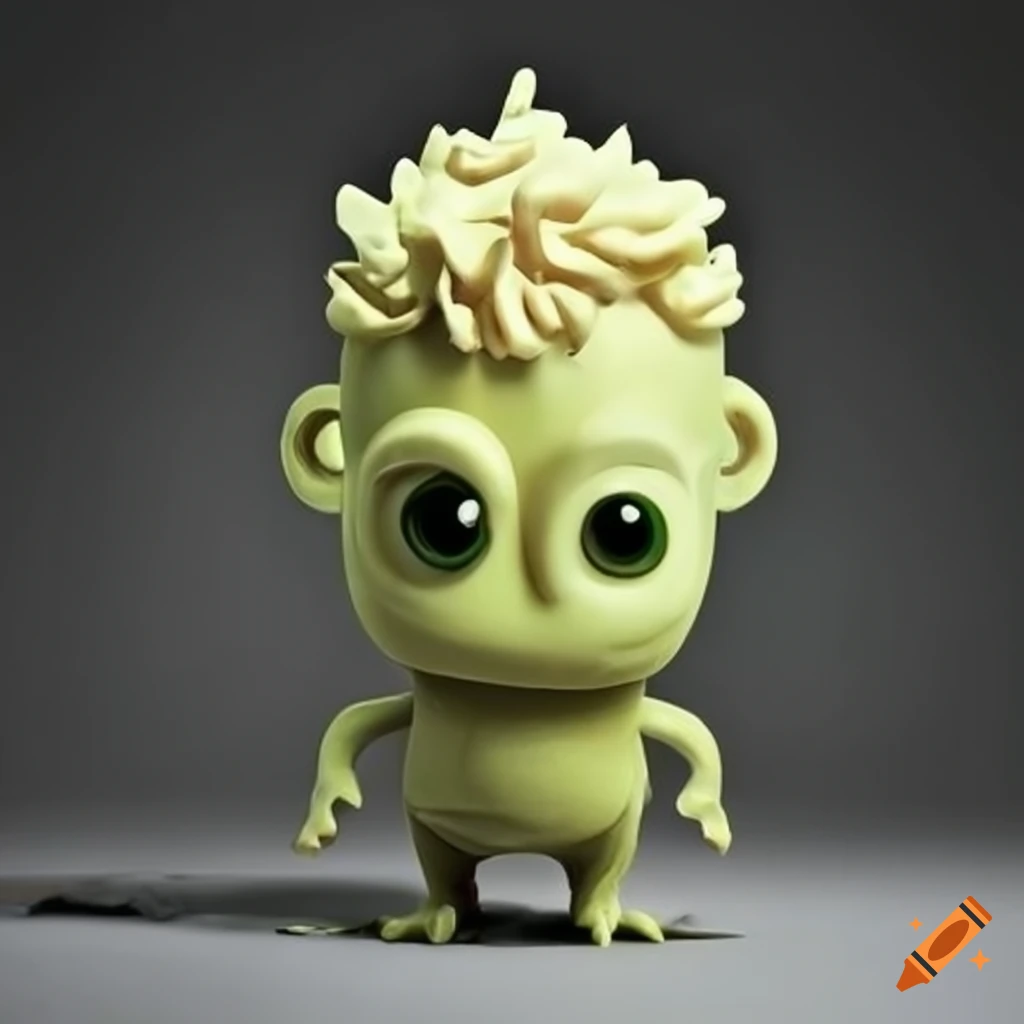 Blank designer toy monster on Craiyon