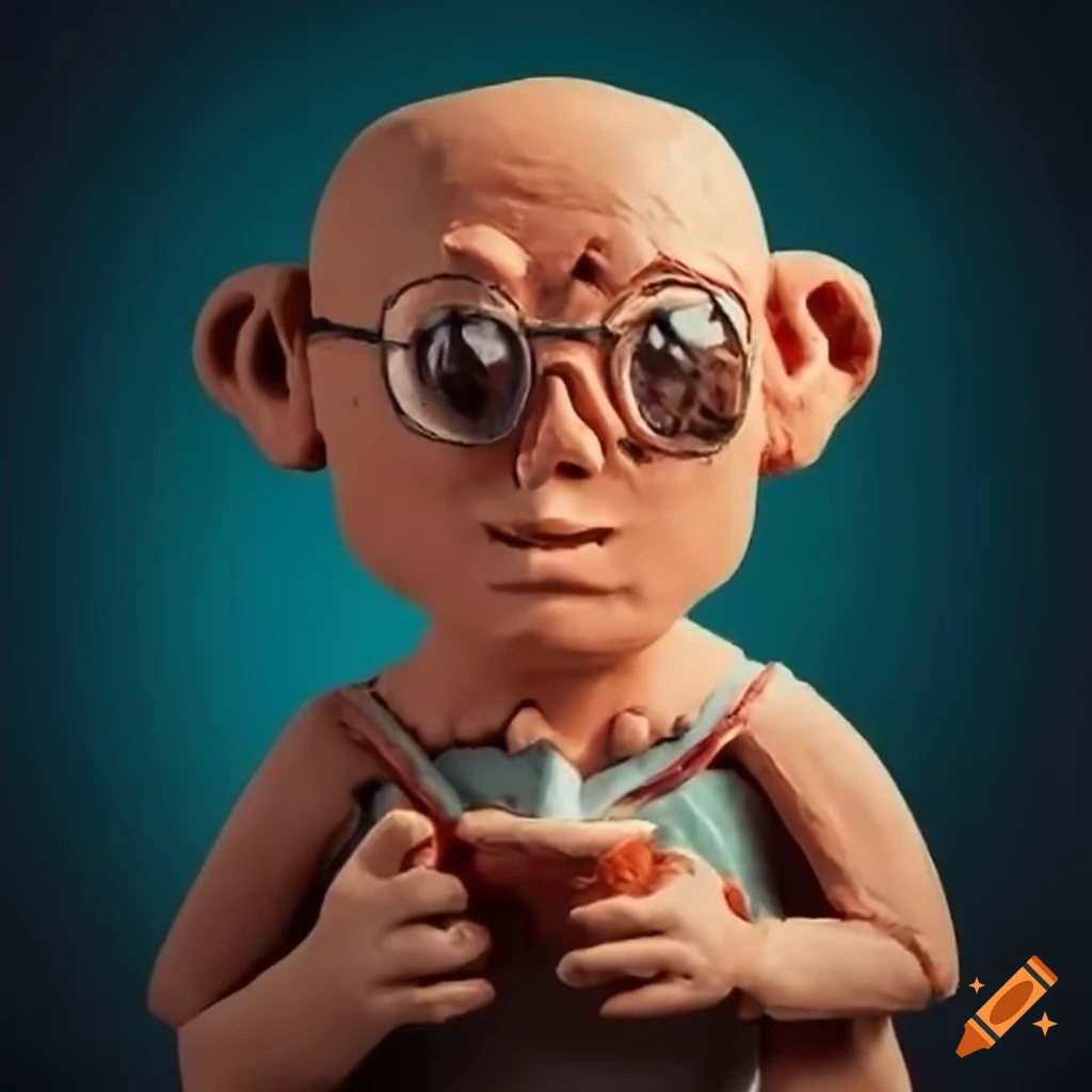 Claymation scene with an alchemist teaching nerdy students on Craiyon